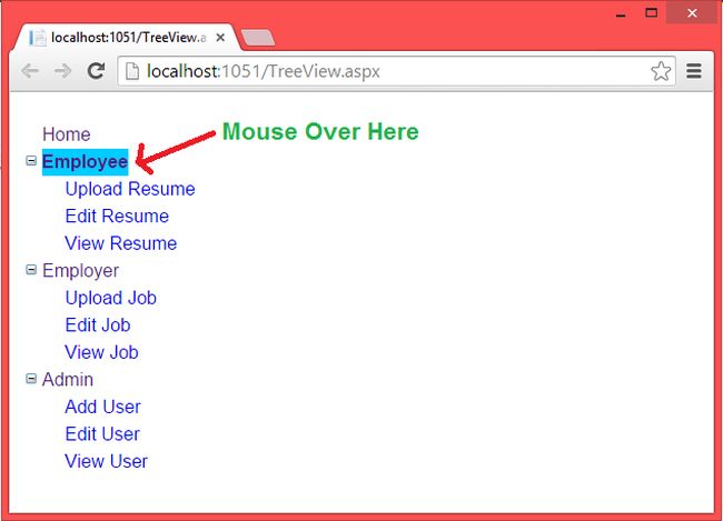 TreeView Control In ASP.NET